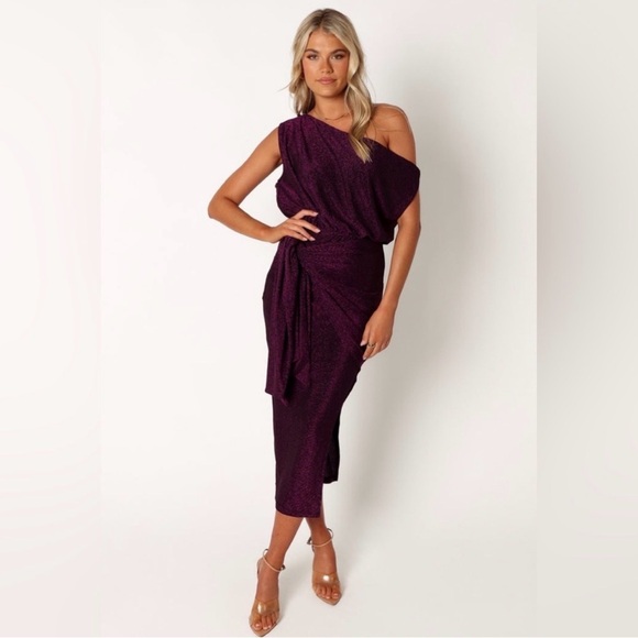 Petal & Pup | Dresses | Nwt Petal Pup Santiago Offshoulder Purple ...
